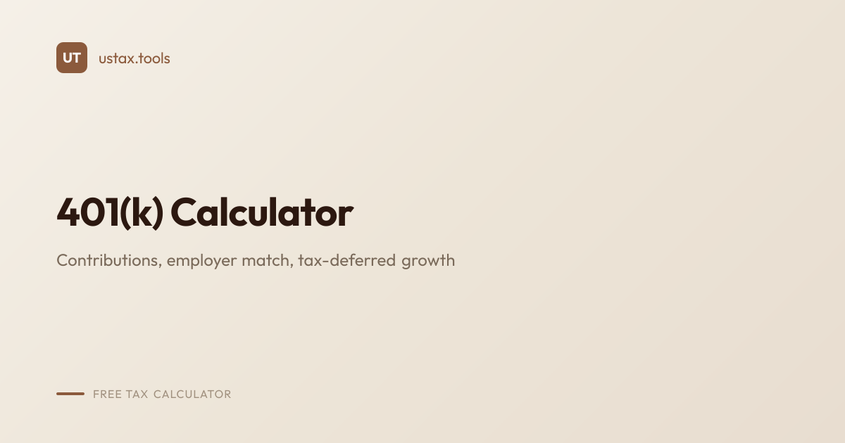IRS 401(k) Calculator 2025 & 2026 — $23,500 / $24,500 limits + $7,500 ...