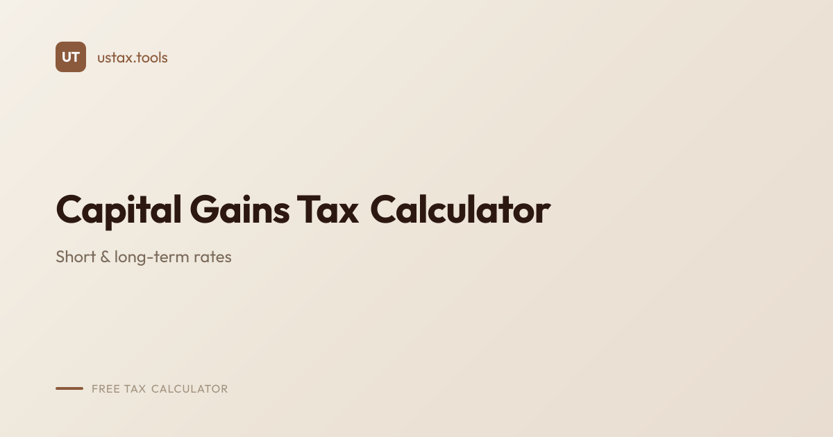 Capital Gains Tax 2025 & 2026 — 0%/15%/20% Calculator + NIIT