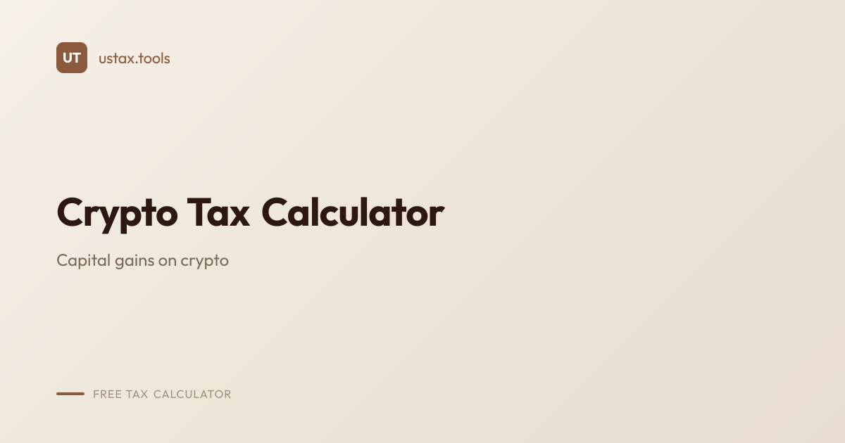IRS Crypto Tax Calculator 2025 & 2026 — 0/15/20% LTCG + 3.8% NIIT on ...