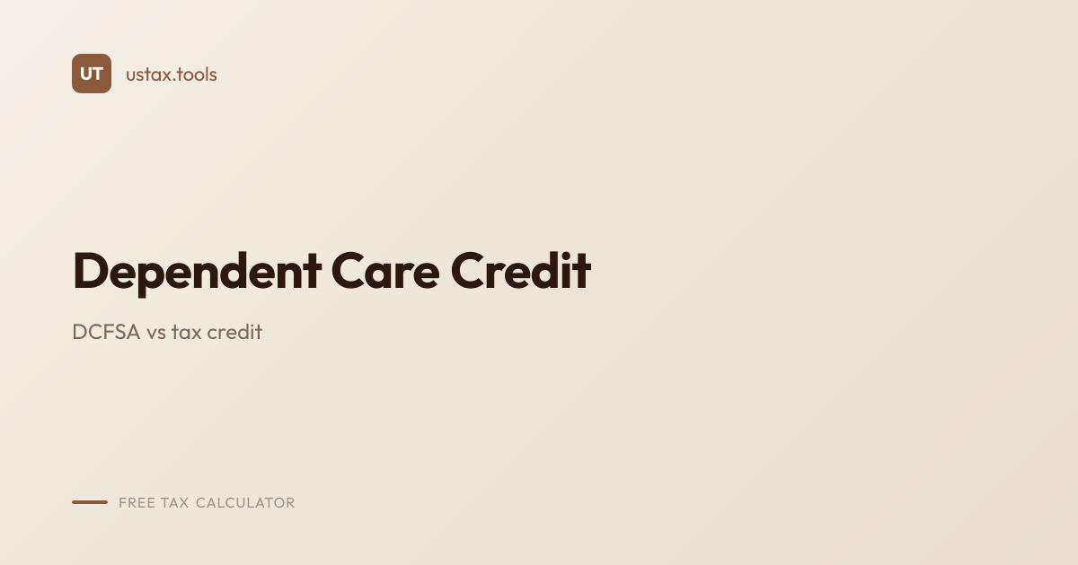 IRS Dependent Care Credit Calculator 2025 & 2026 — 20–35% of $3k/$6k ...