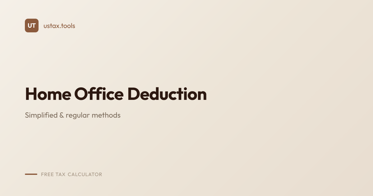 IRS Home Office Deduction Calculator 2025 & 2026 — $5/sqft Simplified ...